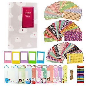Ngaantyun 6 in 1 Accessories Bundle Kit for Fujifilm Instax Mini 9/8 Mini Liplay Camera (Cloud Album, Sticker, Plastic Frame, Animal Wall Hanging Frames, Clips with String)