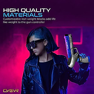 CYBVR Weighted Pistol Grip Gun Stock for the Oculus Quest 2 Controllers, Accessories for Meta Quest 2, Weight Feels Real in VR for Better Gaming, Accessory for FPS Games like Pistolwhip