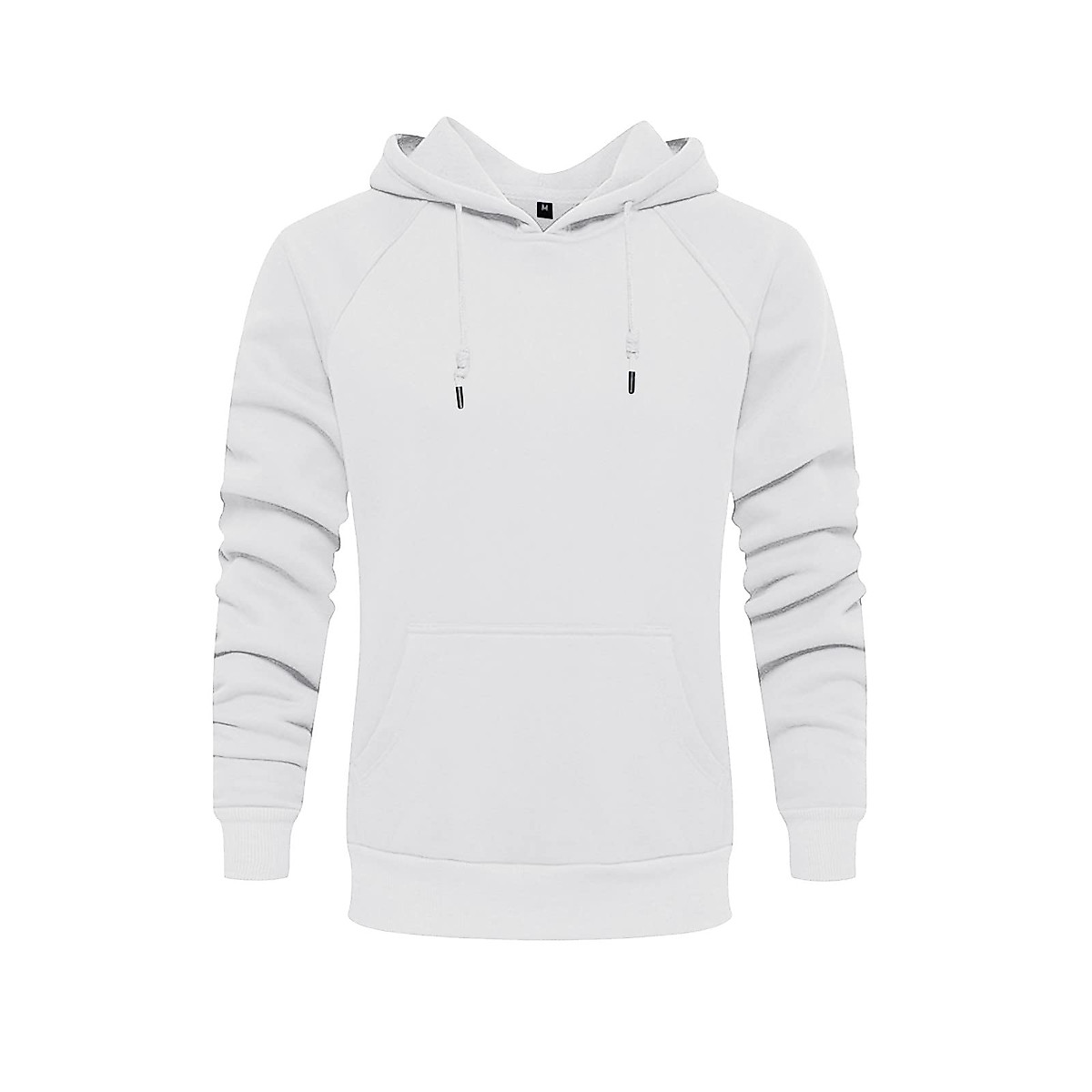 Mens Casual Hoodies, Fashion Hoodies For Men Big And Tall 2Xl Hoodies Hoodie Street Man Loose Blank Fleece Sweater Men's Large Long Sleeve Hoodie Full Zip (XXL, White)