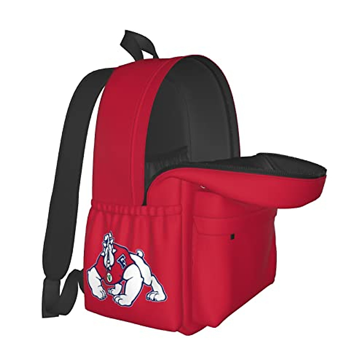 Fresno-State-Bulldogs- Men'S Women'S Bag Backpack Schoolbag Adjustable Large Capacity Schoolbag