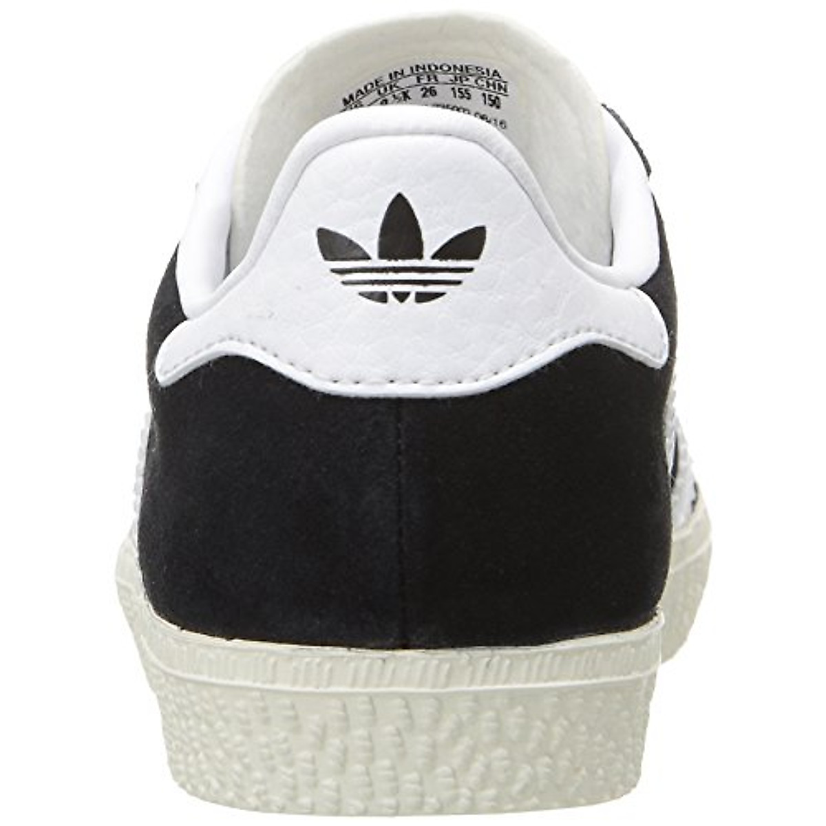 adidas Originals Unisex-Baby Gazelle Sneaker, Core Black/White/Gold Metallic, 6Toddler