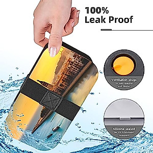 Sunset In Barcelona Adult Lunch Box, Bento Box, With Cutlery Set Of 3, 2 Compartments, Rectangular, Lunch Box For Adults