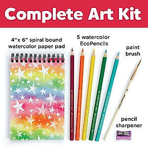 Faber-Castell How to Rainbow Watercolor Pencils Set - Kids Painting Kits, Art Kit for Kids 6-8+