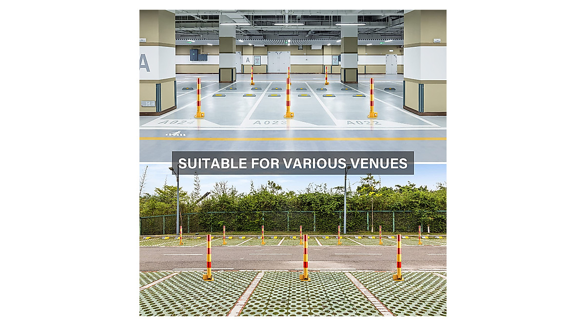 Spring Parking Post, Parking Barrier Parking Lock Folding Heavy Metal ...