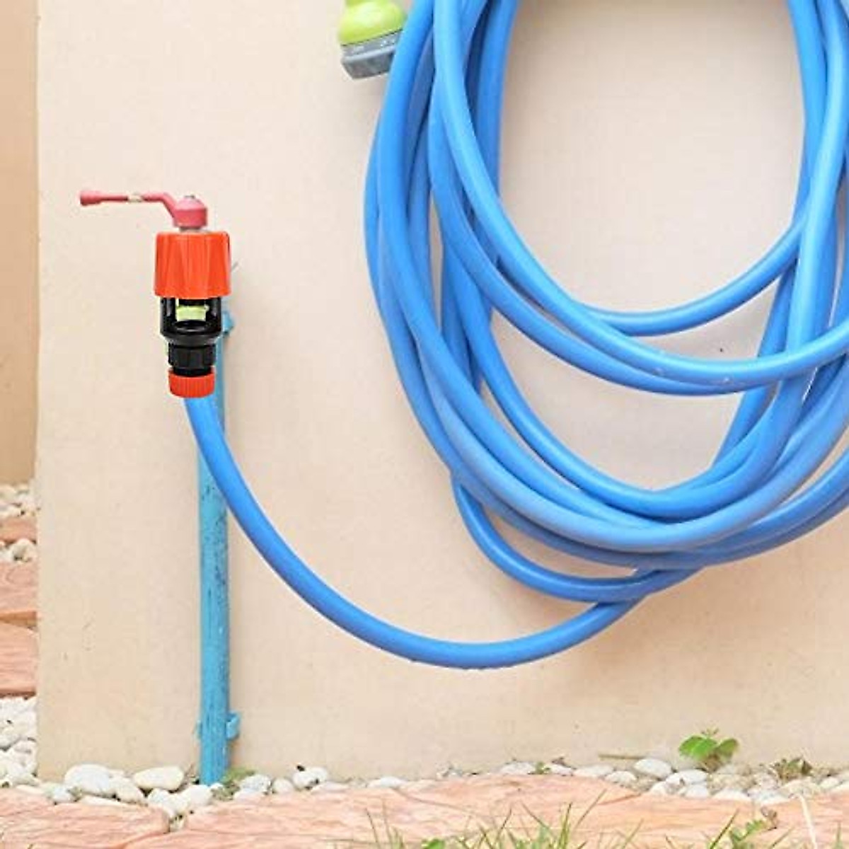Pipe Connector, Ymiko Garden Hose Fitting Quick Connector Universal Tap Pipe Connector Kitchen Faucet Adapter Watering Irrigation Tools (Orange)