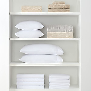 Arkwright Bulk Microfiber Queen Pillow Cases - Pack of 12 - Soft Hypoallergenic Pillowcases and Bedding Essentials for Hosts and Hotels, Standard, White