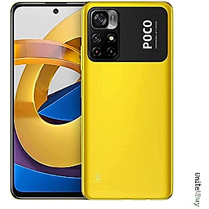 Poco M4 PRO 5G 64GB 4GB RAM Factory Unlocked (GSM Only | No CDMA - not Compatible with Verizon/Sprint) w/Fast Car Charger Bundle - Yellow