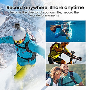 AKAIRIO Action Sports Camera with Accessories Mount Kit 3 1350mAh Batteries,HD WiFi Remote Underwater Camera with Waterproof Case,Outdoor Video Action Camera 4k with Wide Angle Lens