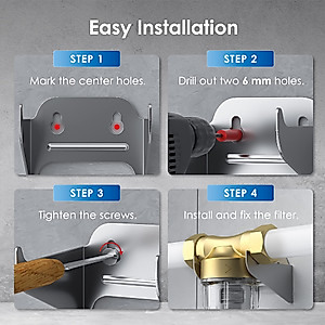 Waterdrop Spin Down Sediment Filter Bracket, using in conjunction with the WD-PFK,WD-RPFK,WD-PFA Sediment Filter,1 Pack
