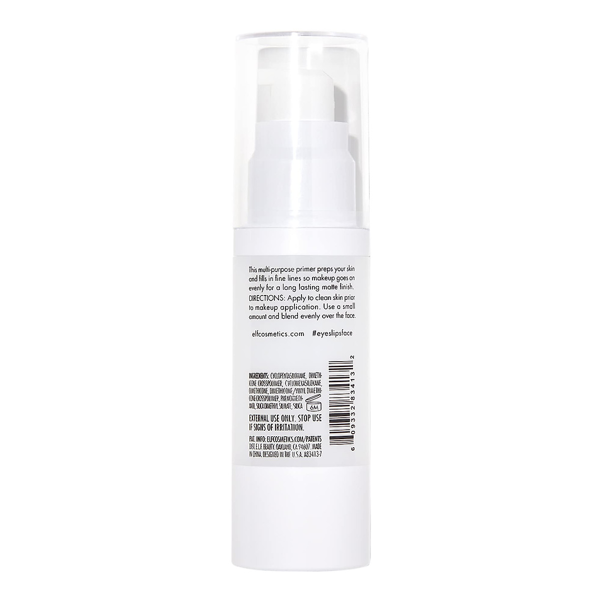 e.l.f. Mineral Infused Face Primer, Primer For A Smooth Foundation Base, Fills In Fine Lines & Refines Complexion, Vegan & Cruelty-free, Large