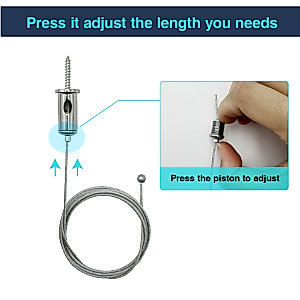 12 Sets Hexagon Garage Light Suspension Cables Kit Steel Hanging Chains 3.28ft, Hex Honeycomb Light Connectors Pendant Light Wire Rope Cable Heavy Duty Chandelier Wire Adjustable (1m 12pcs)