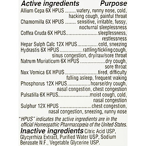 Hyland's Naturals Cold Medicine for Kids Ages 2+, Nighttime Cough Syrup, Decongestant, Allergy & Common Cold Symptom Relief, 4 Fl Oz