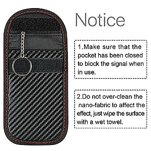 Faraday Pouch for car Keys,2 Pack Faraday Bag | Car Key Signal Blocking Pouch | Keyless Entry Car Keys Case | RFID Blocker Bag for Car Security | Anti-Theft Remote Entry Keyless protector