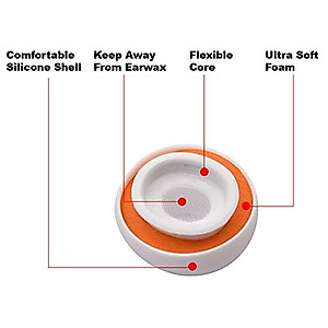 Zotech Replacement 3 Pairs Memory Foam & Silicone Ear Tips for Apple Airpods Pro White 1st & 2nd Gen (S/M/L)
