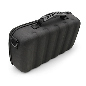 CASEMATIX 60% Keyboard Case for 61 Key Mechanical Keyboards up to 11.5" - Protective Hard Shell Travel Case with Shoulder Strap, Padded Divider and Accessory Storage, Black