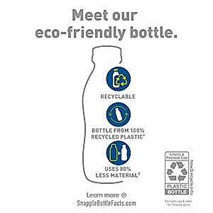 Snapple Kiwi Strawberry, 16 fl oz recycled plastic bottle, 6 pack