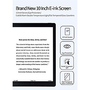 Meebook P10 Pro E-Reader,2022 New 10" E-Ink Tablet Paperwhite Reader with Adjustable Front Light,Cold/Warm Light,Android 11,3GB Ram+64GB,Dual Touch, Support Hand Writing,WiFi OTG