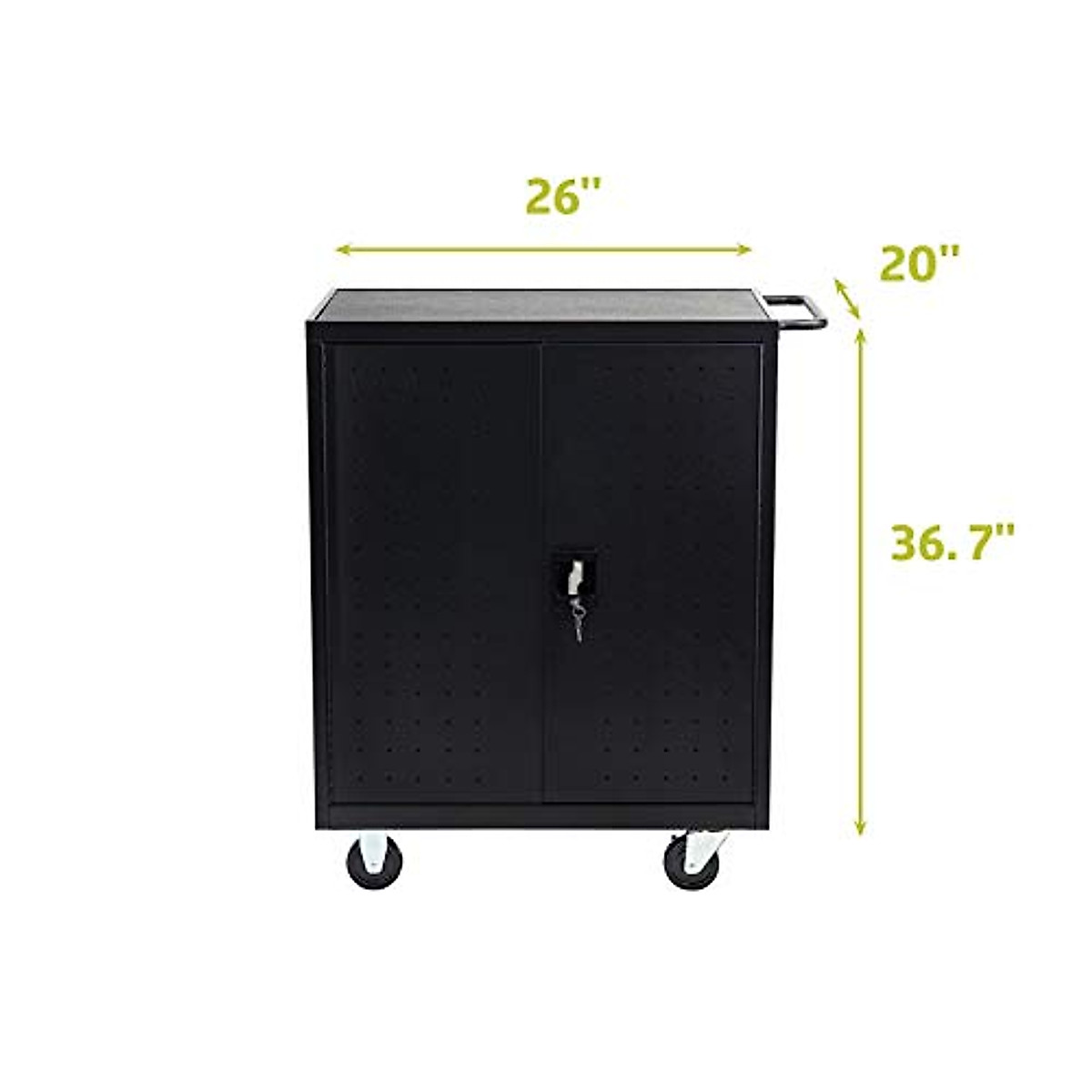 Pearington 32 Device Mobile Charging and Storage Cart & Olympia Tools 85-188 Pack-N-Roll Folding Collapsible Service Cart, Black, 50 Lb. Load Capacity per Shelf