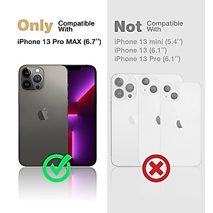 Dexnor Magnetic Case for iPhone 13 Pro Max, Compatible with MagSafe, [Built in Screen Protector and Kickstand] Full-Body Heavy Duty Case Protective Cover for iPhone 13 Pro Max 6.7 Inch, Red