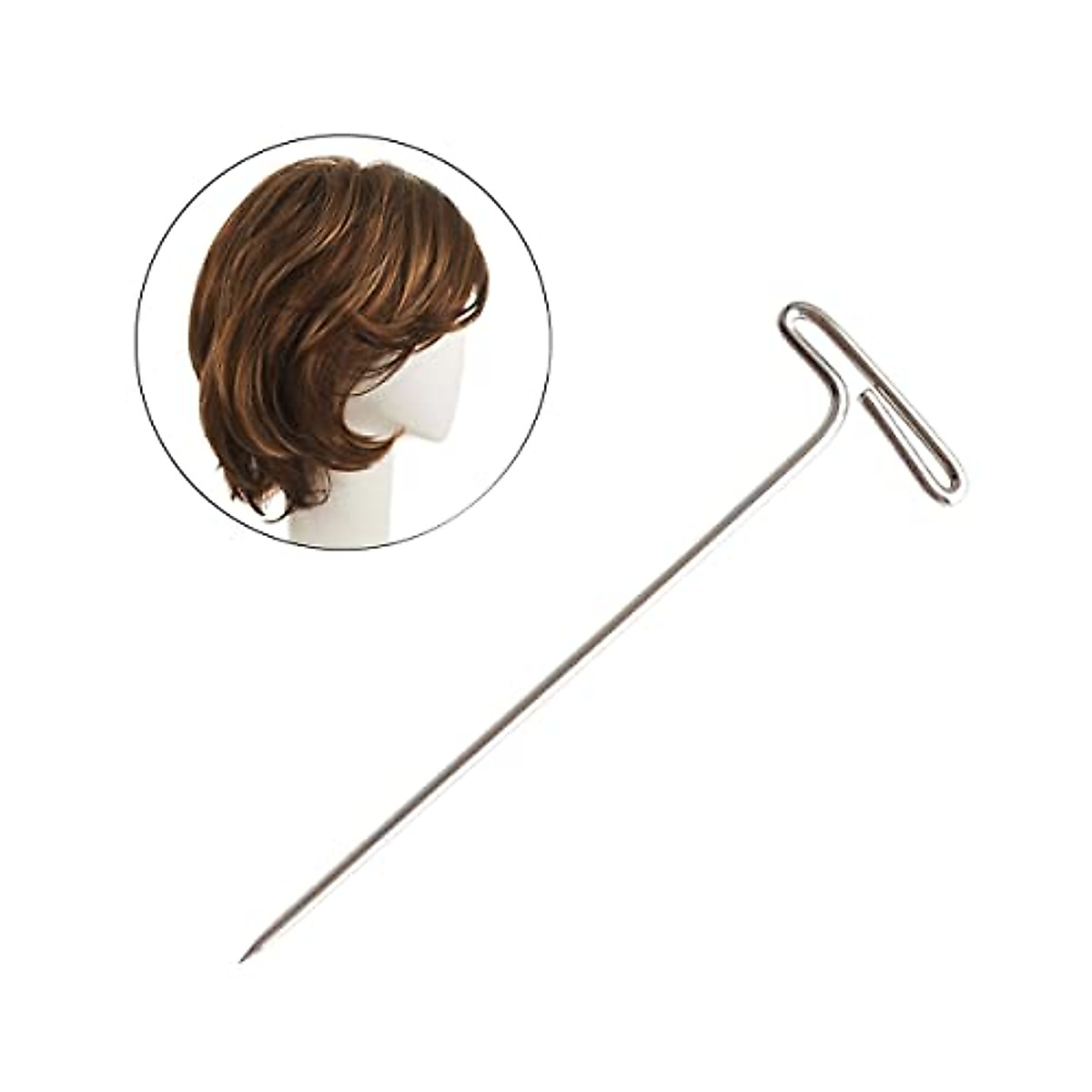 T Pins, 100 Pack 1.5 inch T-Pins, T Pins for Blocking Knitting, Wig Pins, T Pins for Wigs, Wig Pins for Foam Head, T Pins for Sewing, Wig T Pins, Blocking Pins, T Pins for Office Wall 38mm/1.5inch