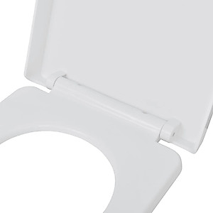 CUMYZO Soft-close Toilet Seat with Quick-release Design White Square 1.88kg/4.14ib Toilet & Bidet Seats