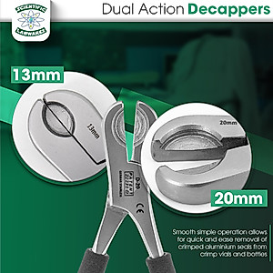 Dual Action Decapper Pliers for Decapping Crimped Vials and Bottles Scientific Labwares (13mm and 20mm)