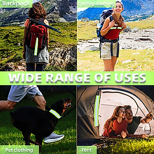 High Visibility Reflective Tape Strip 1.96in*0.79in Fabric Florescent Reflective Safety Tape Sew-on Warning Safety 16.4ft Length No Wrinkle Packaged in Roll