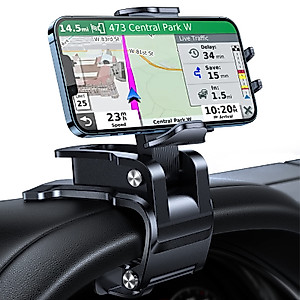 andobil Universal Car Phone Clip Holder [Military Sturdy, Firmly Grip & Never Slip] Ultra Stable Dashboard Cell Phone Mount for Car Dash Fits All iPhone 15 14 13 12 Pro Max Android Samsung GPS Devices