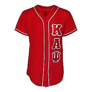 Mega Greek Mens Kappa Alpha Psi Baseball Jersey (Red, Large)