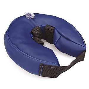 Total Pet Health Inflatable Dog Collars - Veterinarian-Approved Collars Designed to Prevent Pets from Scratching and Biting at Injuries, Stitches, Rashes, and Wounds - Large, Blue