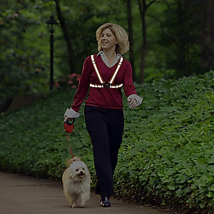 Yufenge Reflective Vest Running Gear High Visibility Reflective Vest Belt Adjustable Safety Vest Outdoor for Night Jogging Motorcycle Cycling Hiking Dog Walking 2 Pack (Orange)