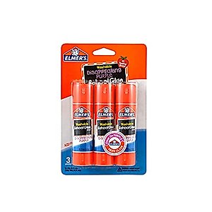 Elmer's E520 .21 Oz Washable School Glue Sticks 3 Count
