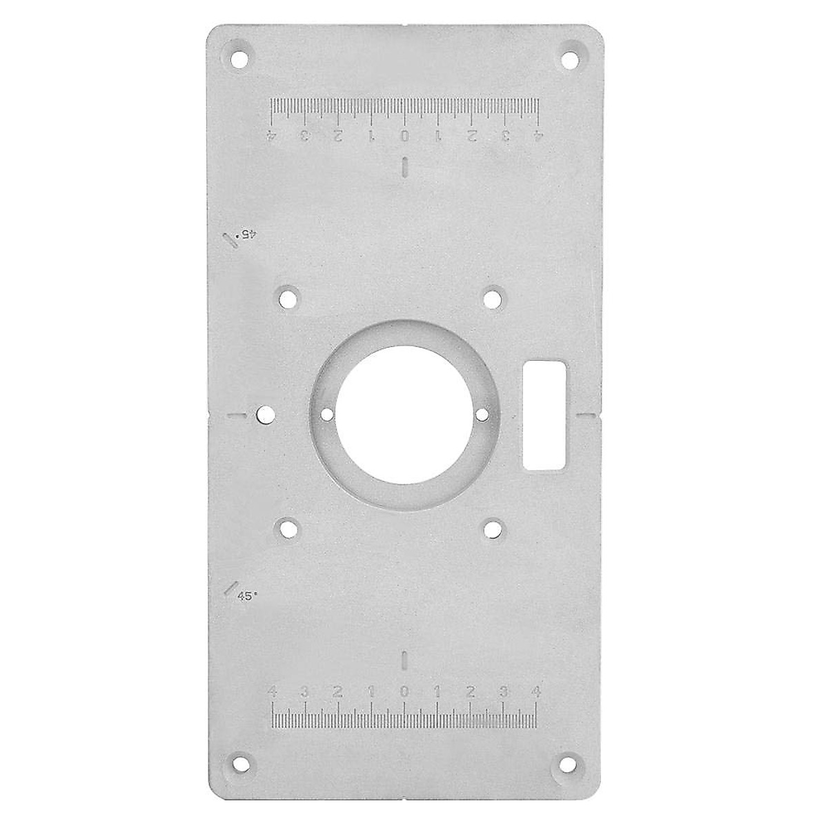 Router Table Insert Plate, Aluminum DIY Router Table for Woodworking (235mm x 120mm x 8mm Silver)