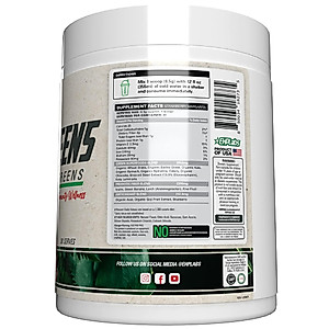 EHP Labs OxyGreens Super Greens Powder - Spirulina, Chlorella Superfood, Green Juice Powder & Greens Supplements with Prebiotic Fibre, Antioxidants & Immunity Support, 30 Serves (Strawberry Margarita)