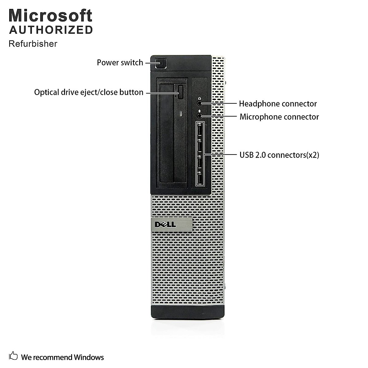 Dell Optiplex 790 Desktop High Performance Desktop Computer Intel Core i7-2600 Processor 3.8GHz 8GB RAM 2TB HDD DVD Windows 10 Pro 64bit (Renewed)