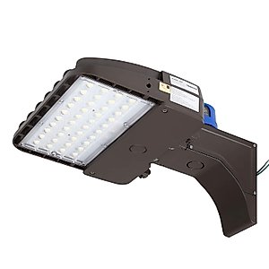 LEONLITE 105W LED Shoebox Area Pole Light, Parking Lot Outdoor Street Lamp, 300W-350W MH/HPS Equivalent, 13,500Lm, 5000K Daylight, Photocell Included, UL-Listed, Wet Location Applicable