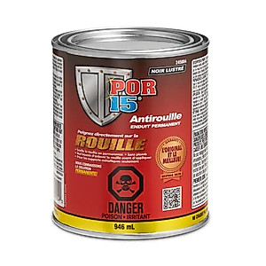 POR-15 Rust Preventive Paint, Stop Rust and Corrosion Permanently, Anti-rust, Non-porous Protective Barrier, 32 Fluid Ounces, Gloss Black