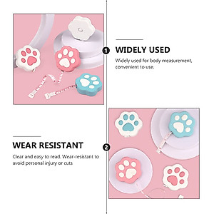 DOITOOL1pc Cartoon Cat Paw Modeling Tape Measure Portable Small Tape Measure Tool Practical Tools