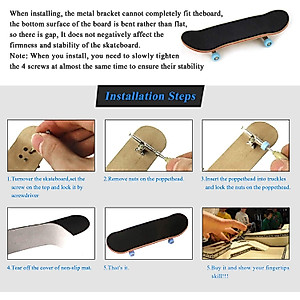 HAPTIME Fingerboard Finger Skateboards for Kids, Mini Maple Finger Board with Wooden Board, Professional Bearing and Wheels