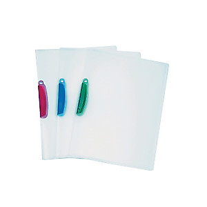 Q-Connect KF02138 Swivelclip File A4 (Pack of 25) - Clear Frosted