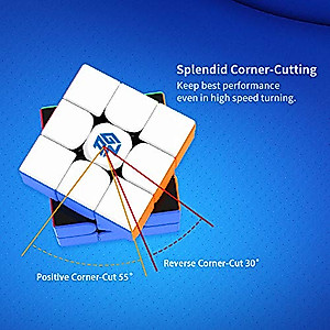 GAN 356 R S, 3x3 Speed Cube Gans 356RS Magic Cube Non-Magnetic (Stickerless)
