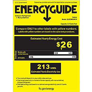 Galanz GLR25MGNR10 Retro Compact Refrigerator, Mini Fridge with Single Doors, Adjustable Mechanical Thermostat with Chiller, Green, 2.5 Cu Ft