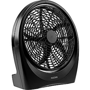 O2COOL Fan 10 inch Battery or Electric Operated Indoor/Outdoor Portable Fan with ac adapter, Tilts 90 Degrees