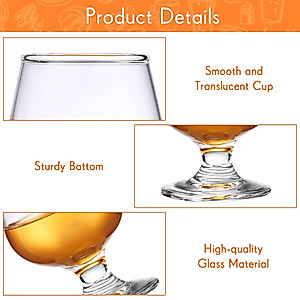 Qunclay 12 Pieces 3.5 oz Shot Glass Cute Brandy Snifter Cognac Bourbon Liquor Tequila Glasses Clear Small Sherry Whiskey Tasting Glasses for Martini Wine Drinking Liquor Beer Cup
