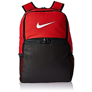 NIKE Brasilia XLarge Backpack 9.0, University Red/Black/White, Misc