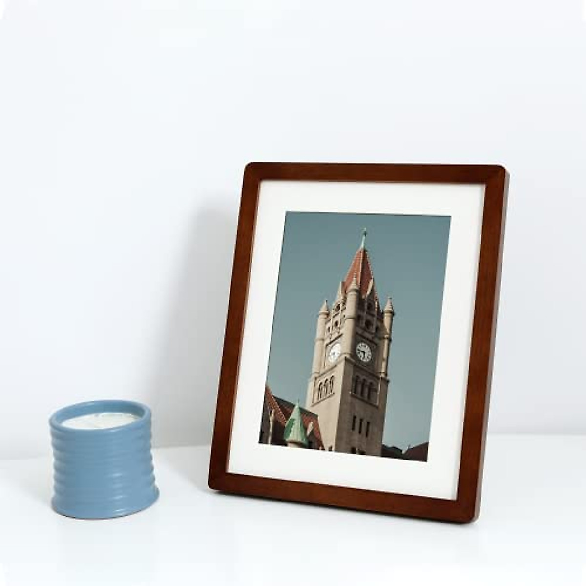 TRAHOME 8x10 Picture Frame,Solid Wood,3 Pack Photo Frames, Display Pictures 6x8 with Mat or 8x10 Without Mat, Gallery Wall Photo Frames-Brown