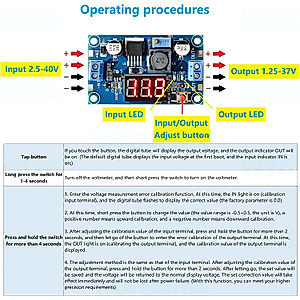 WWZMDiB LM2596 Voltage Regulator DC to DC Converter 3.2-35V to 1.25-30V Buck Converter (3Pcs LM2596 with LED Display)