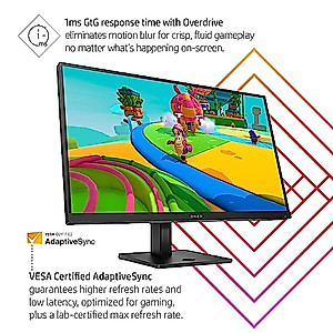 HP OMEN 27q QHD 165Hz Gaming Monitor, QHD Display (2560 x 1440), IPS Panel, 99% sRGB, 95% DCI-P3, 16:9, AMD FreeSync Premium Technology, 27q (2023),Black