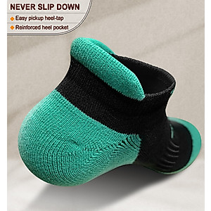 BULLIANT Socks For Women 6Pairs-Womens Athletic Ankle Socks No Show Cushioned for Walking Running-Compression Arch Support(6Pairs,Shoes Size:Women 9-10)