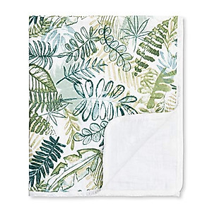 South Shore Dreamit 3-Piece Muslin Baby Bedding Set White and Green, Bohemian Harmony